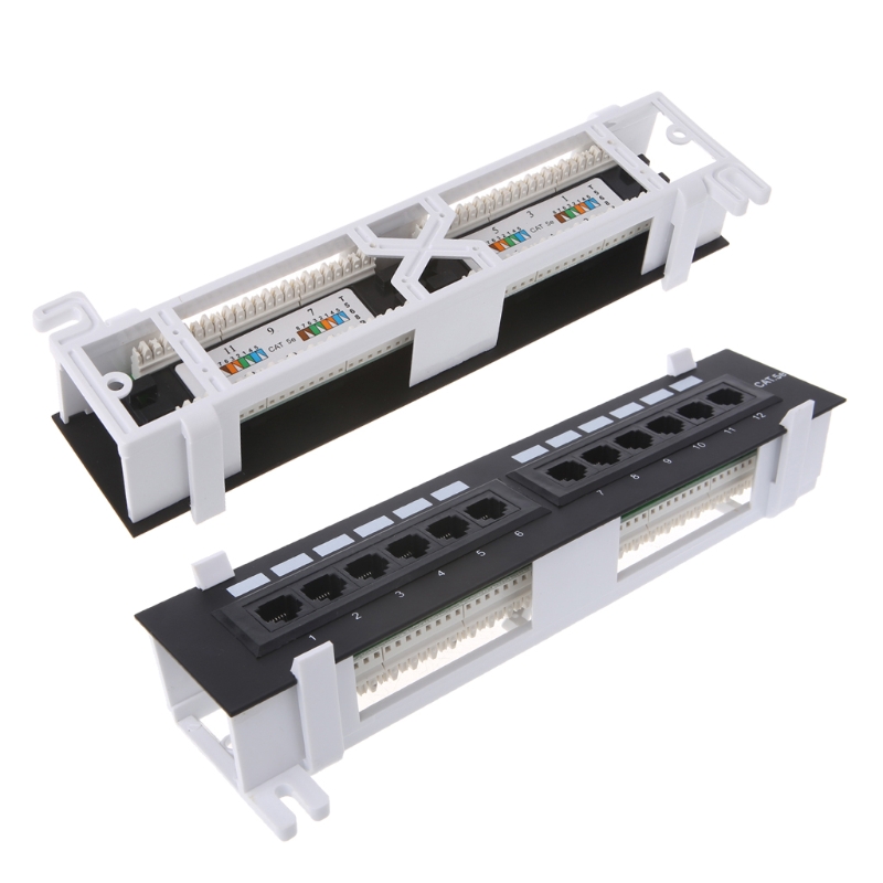 12 Poort CAT5 CAT5E Patch Panel RJ45 Networking Wa... – Vicedeal