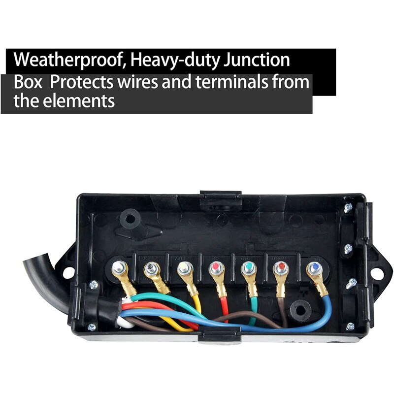7 Way Plug Inline Trailer Cord & 7 Gang Juncti... – Vicedeal