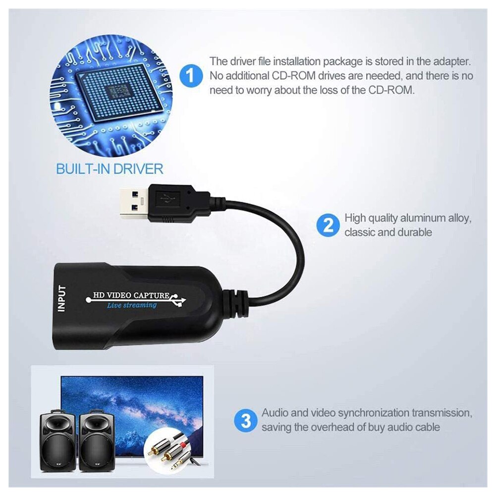 Convenient HDMI to USB 3.0 Video Capture Card Game... – Grandado