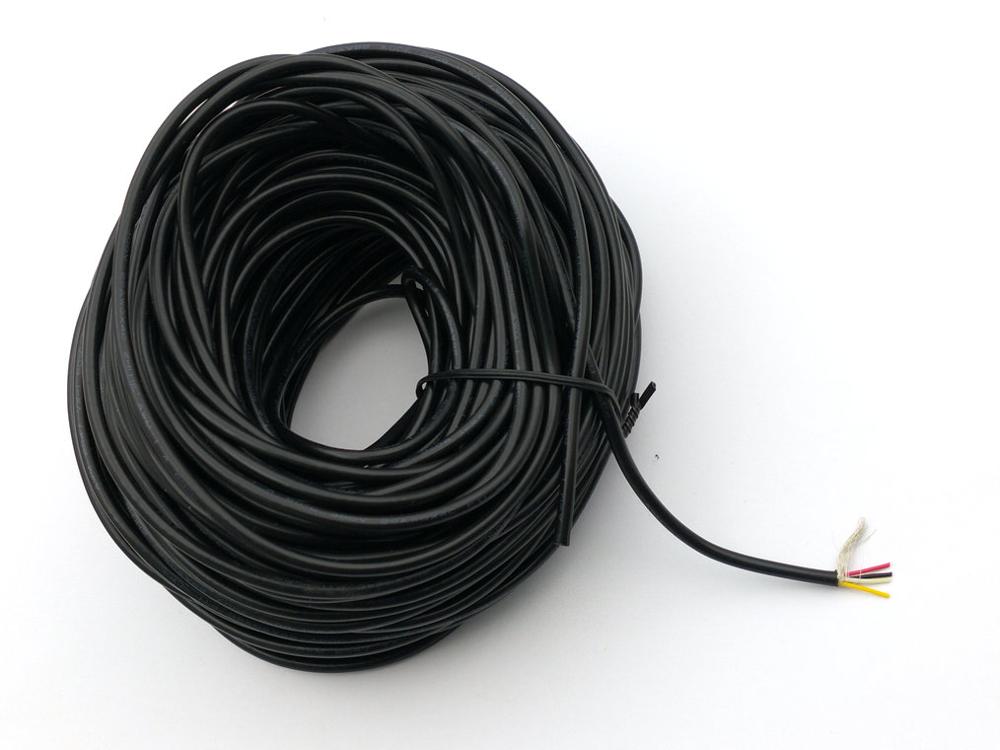 SCHWARZ KABEL, 28AWG, 4Ader, schild, PVC Kabel 300... – Grandado