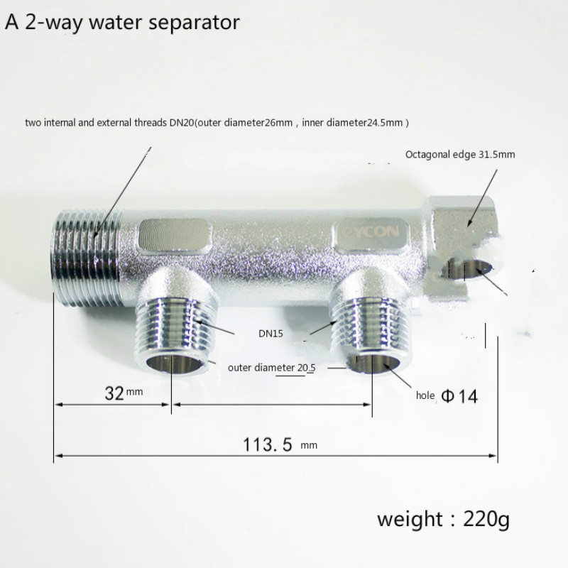 Válvula de grifo de agua de grifo DN15 de cobre co... – Grandado