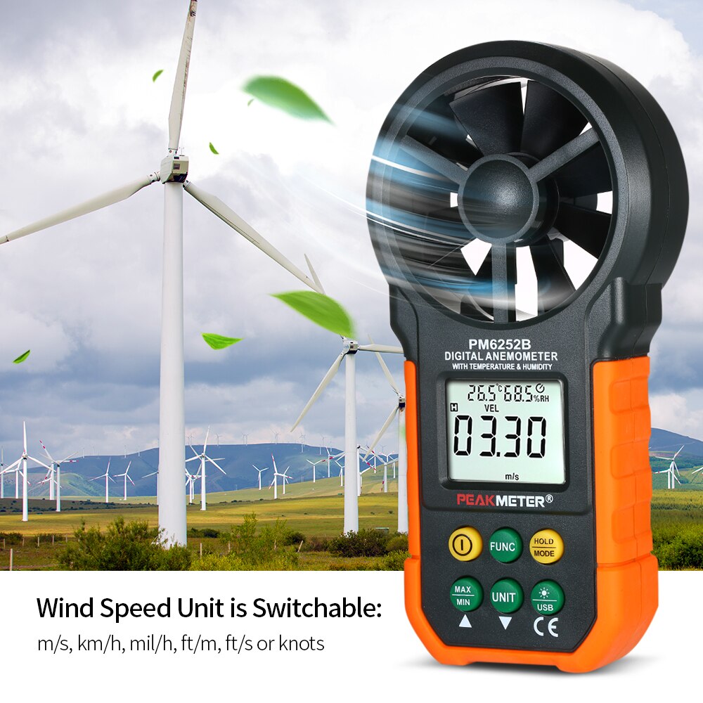 Digital Anemometer Wind Speed Sensor Meter LCD Dig... – Grandado