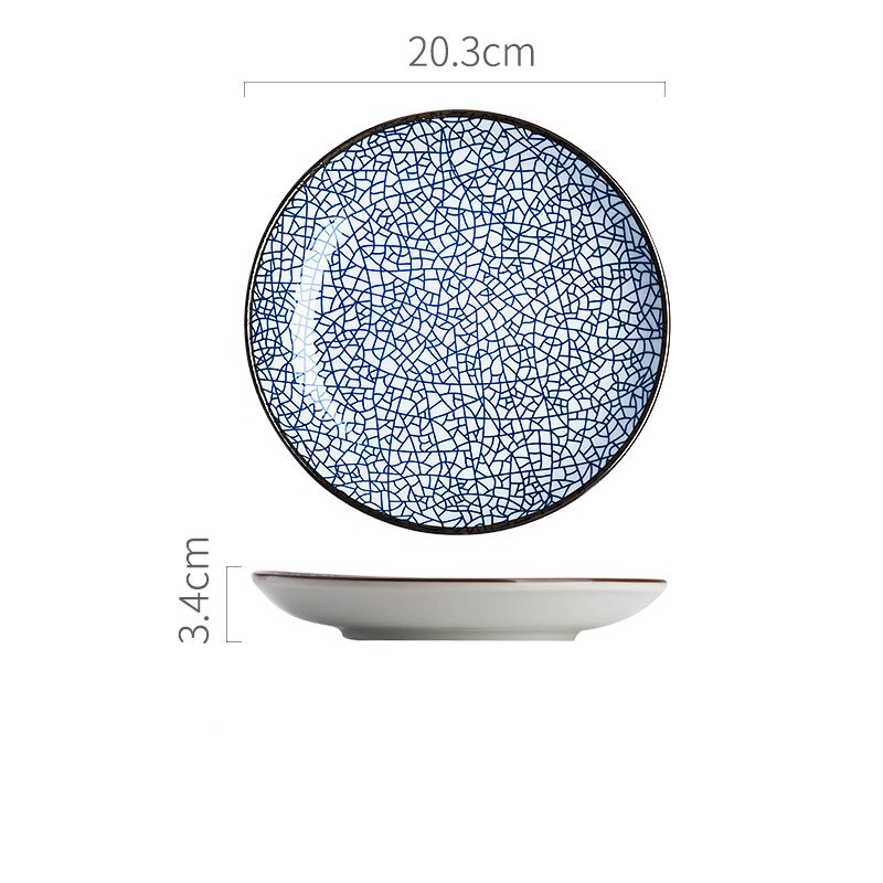 Japanese Retro Style Ceramic Dinner Plates Porcela... – Vicedeal