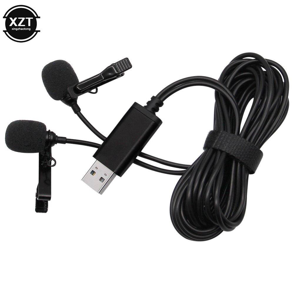 2M Usb Dual-Head Lavalier Revers Microfoon Clip-On... – Vicedeal