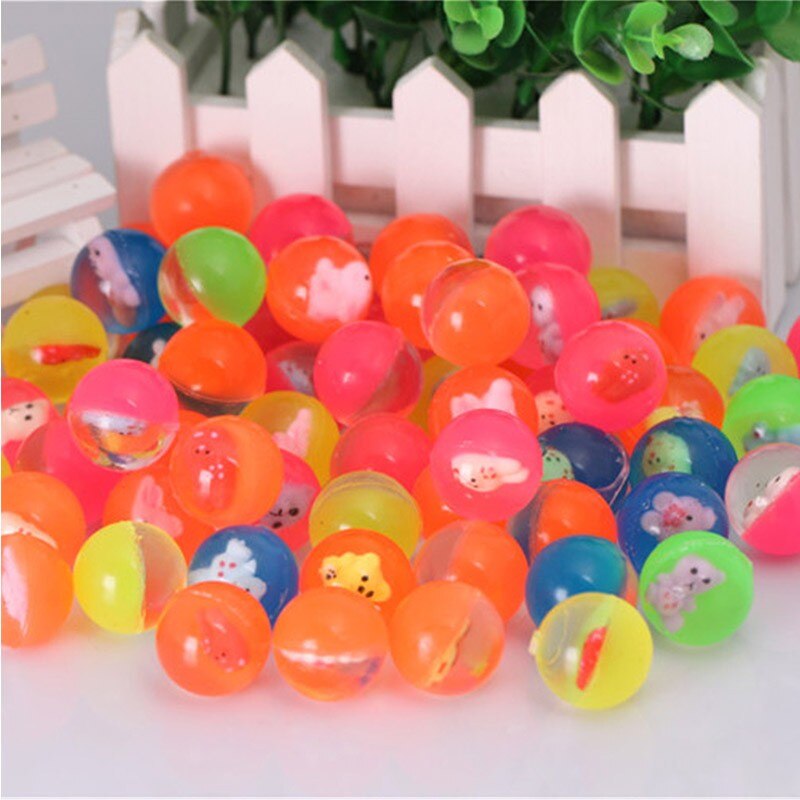 27MM Funny Toy Ball Mixed Cartoon Bouncy Ball Soli... – Grandado