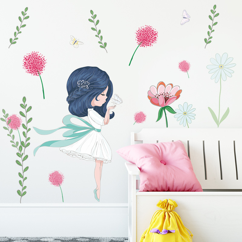 Beautiful Summer Girl Wall Sticker Girls Room Bedr... – Vicedeal