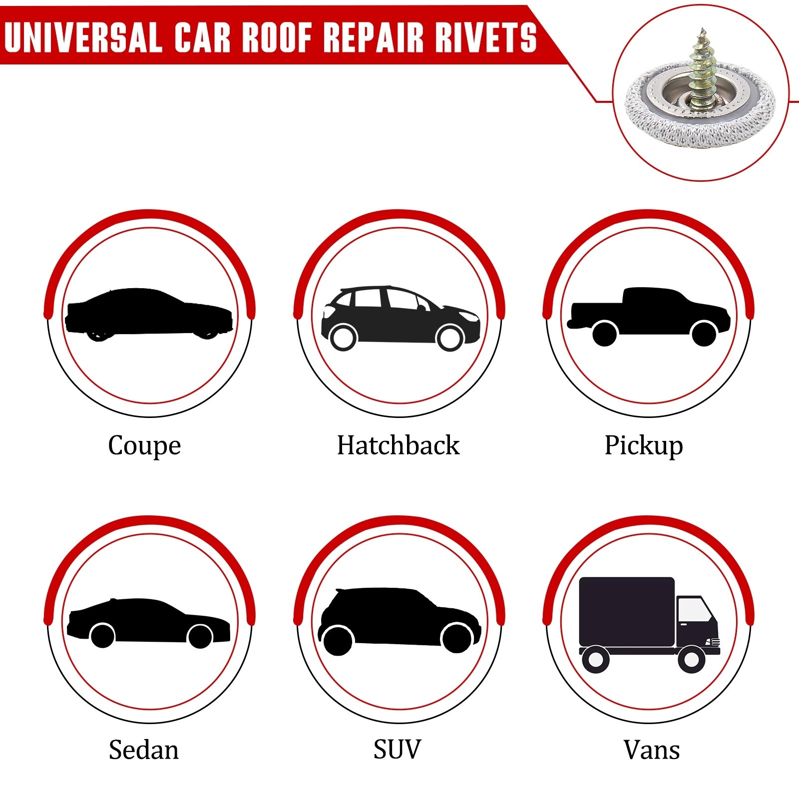 60 Stks/set Auto Dak Vaste Gesp Reparatie Klinknag... – Grandado
