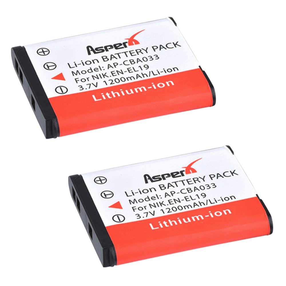 AsperX 3.7V 1200mAh EN-EL19 EN EL19 EL19 Battery f... – Grandado