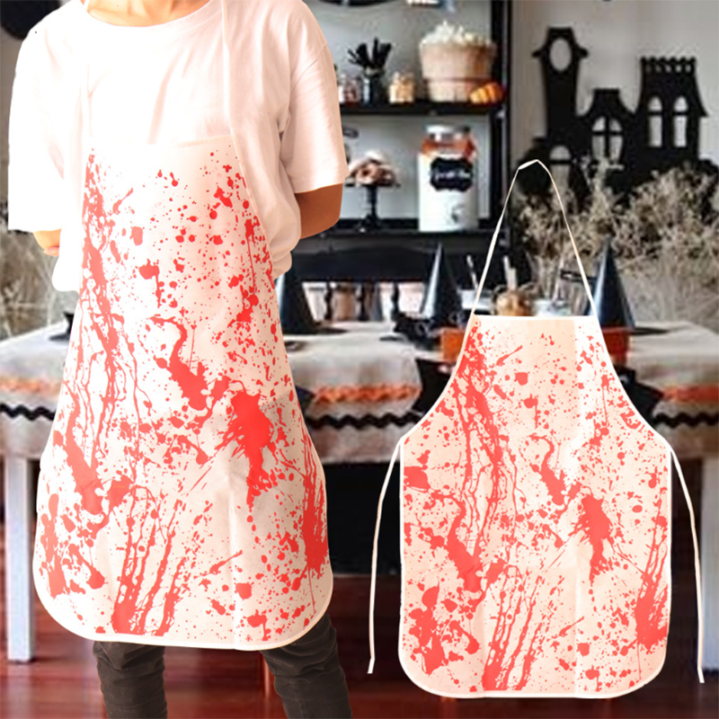 51*72cm Halloween Horror Blood Handprint Apron for... – Grandado