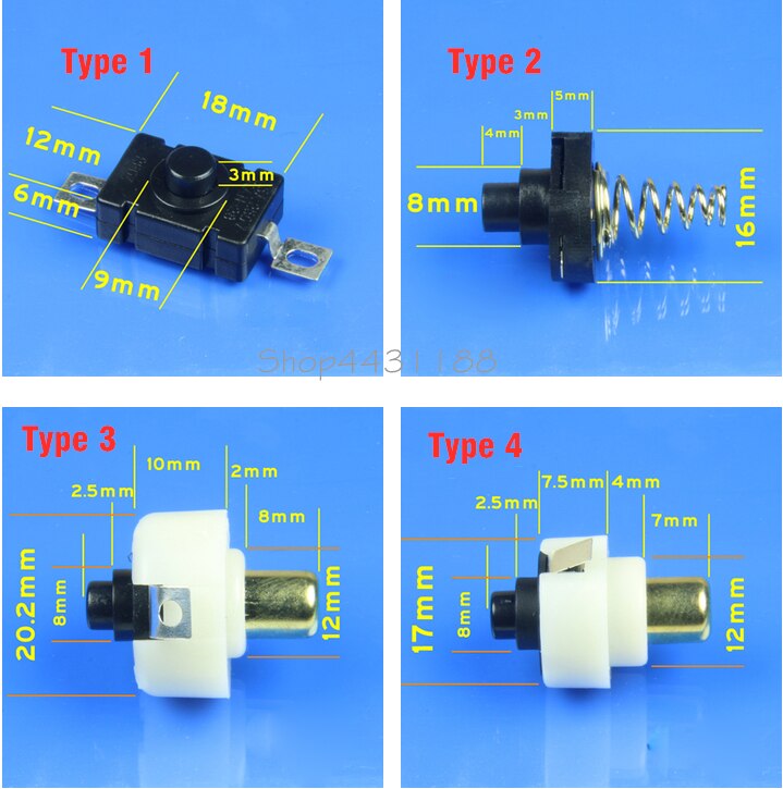 6types Flashlight Tail Middle side click switch Pu... – Vicedeal