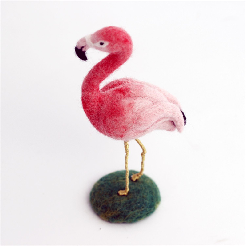 Flamingo Needle Felting Kits Merino Wool Natural W... – Grandado