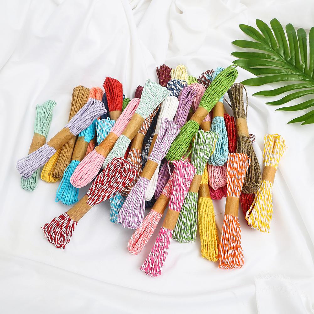 10 stuks dubbelkleurig papier touw touw diy handge... – Vicedeal