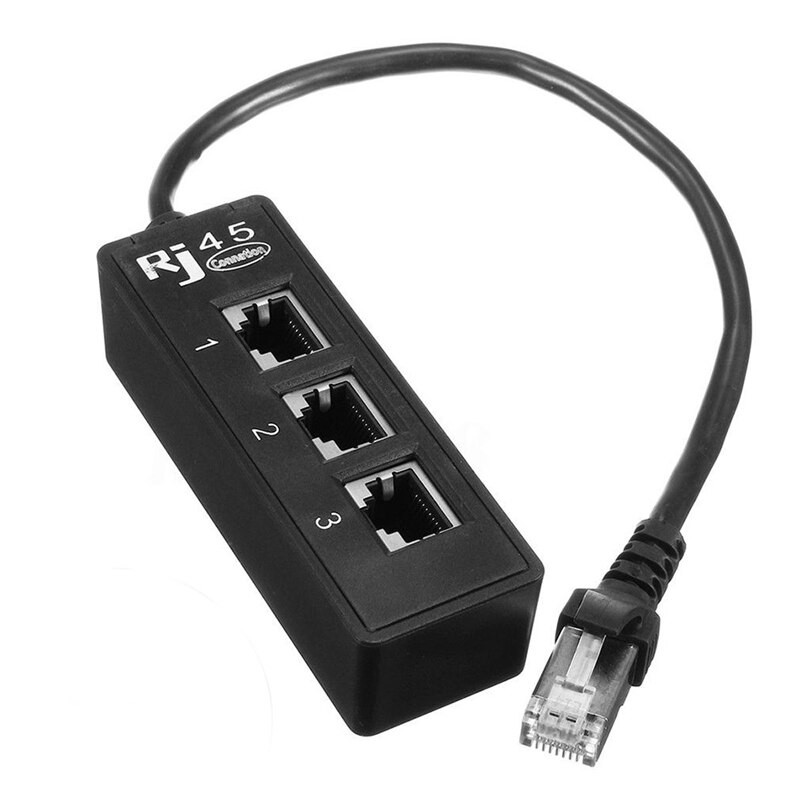 1 Pcs RJ45 Male Naar 3 RJ45 Vrouwelijke Poort Netw... – Vicedeal