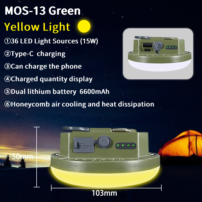 MOSLIGHTING 9900mAh Camping Light Portable Recharg... – Grandado