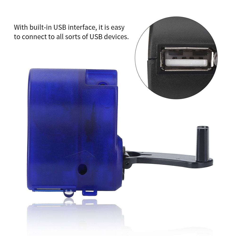Clockwise Rotation Hand Crank Charger USB Camping ... – Vicedeal