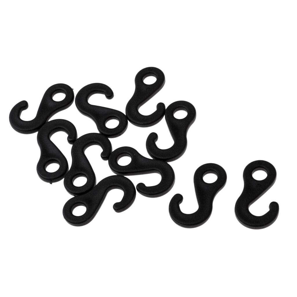 10 Pieces Shock Cord End Stoppers Hook, Plastic Bl... – Grandado