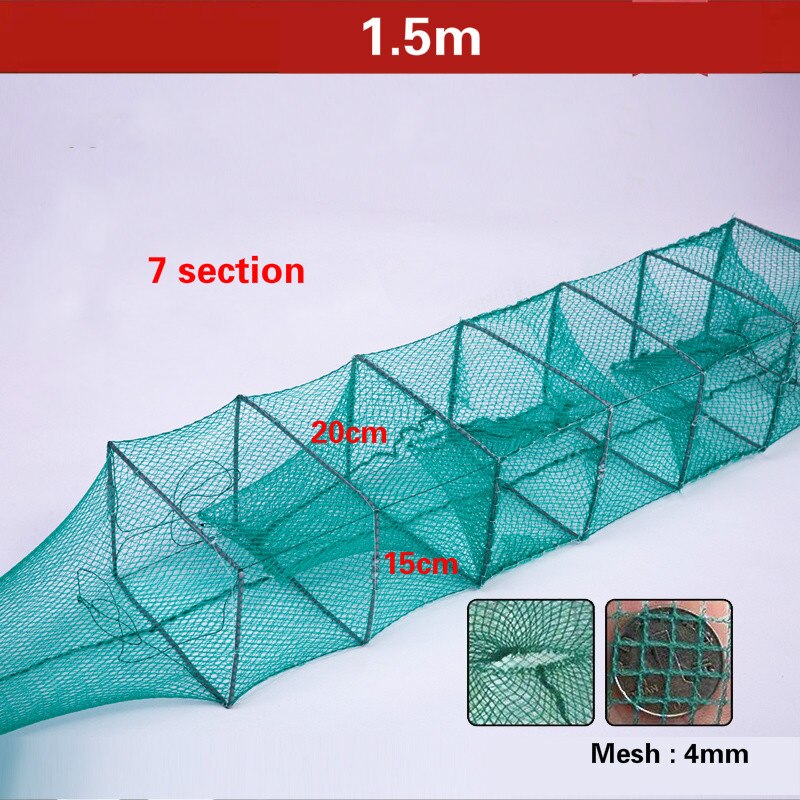 1.1m-20m Shrimp Cage Fishing Net Catcher Trap Fold... – Grandado