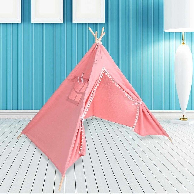 Tipi Triangle KidsTent Teepee Sleeping Dome Play T... – Grandado
