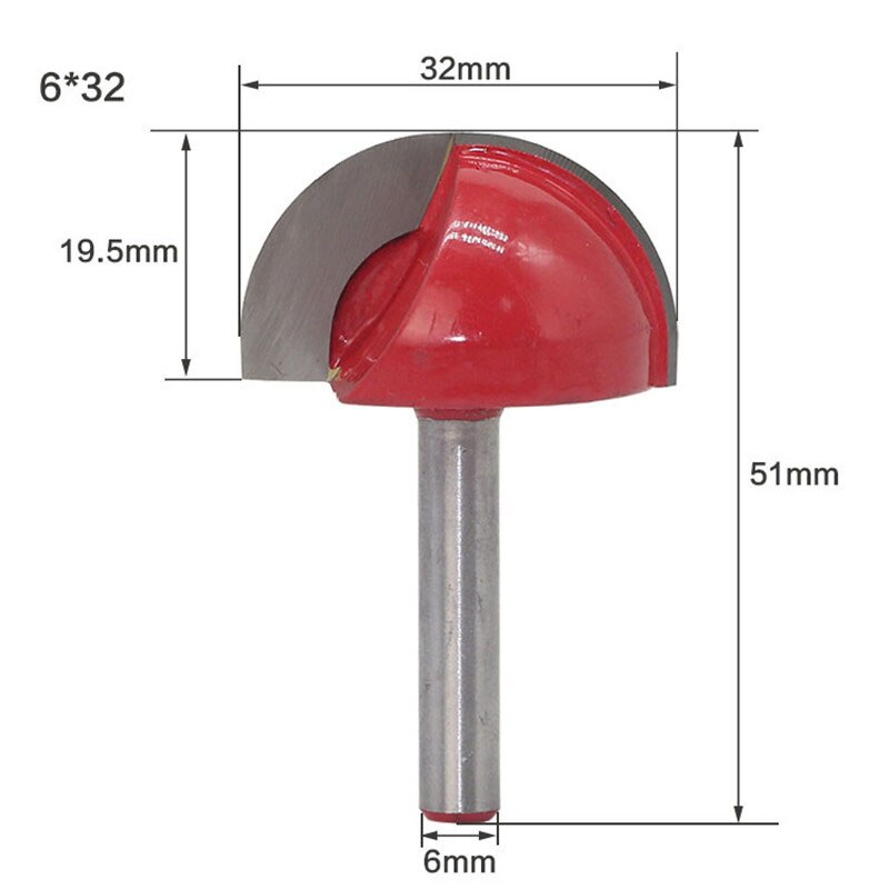 1pc 6mm Shank Ball Nose End Mill Round Nose Cove C... – Grandado