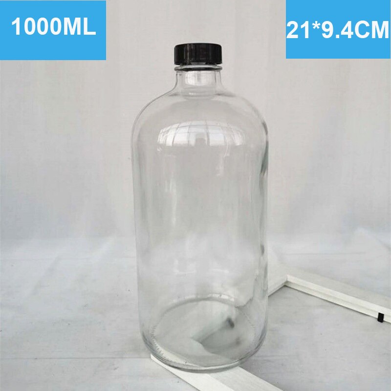 Clear Glass Bottles with Lids Boston Round Sample ... – Grandado