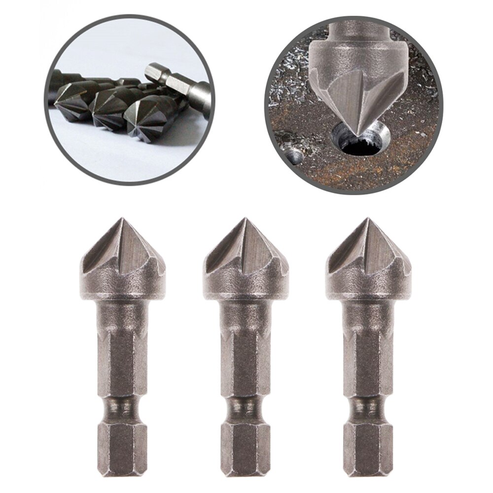 6 flöte 90 Grad Senker Bohrer Fase bisschen 1/4 "v... – Grandado