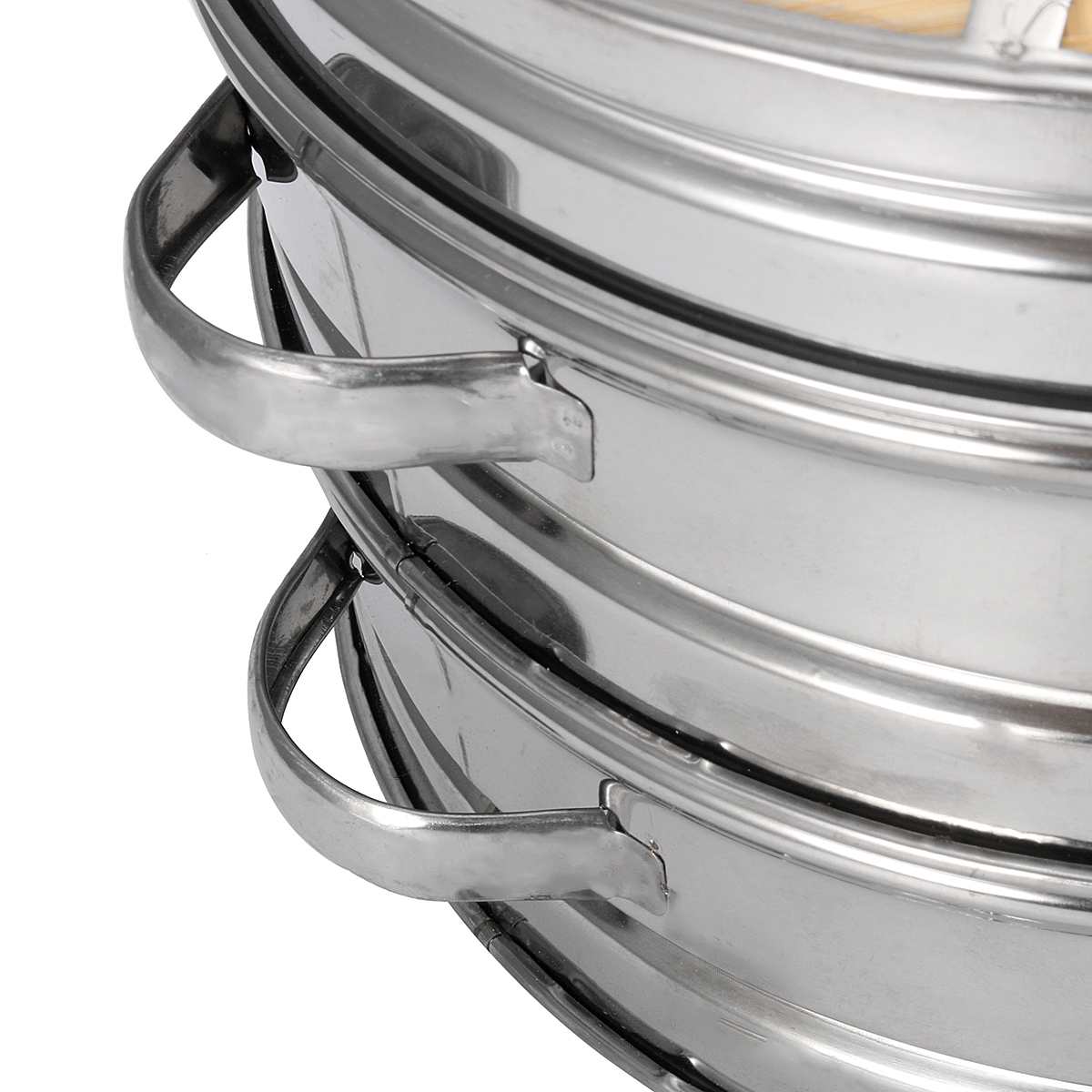 22cm rustfrit stål køkkengrej bambus damper bambus... – Grandado