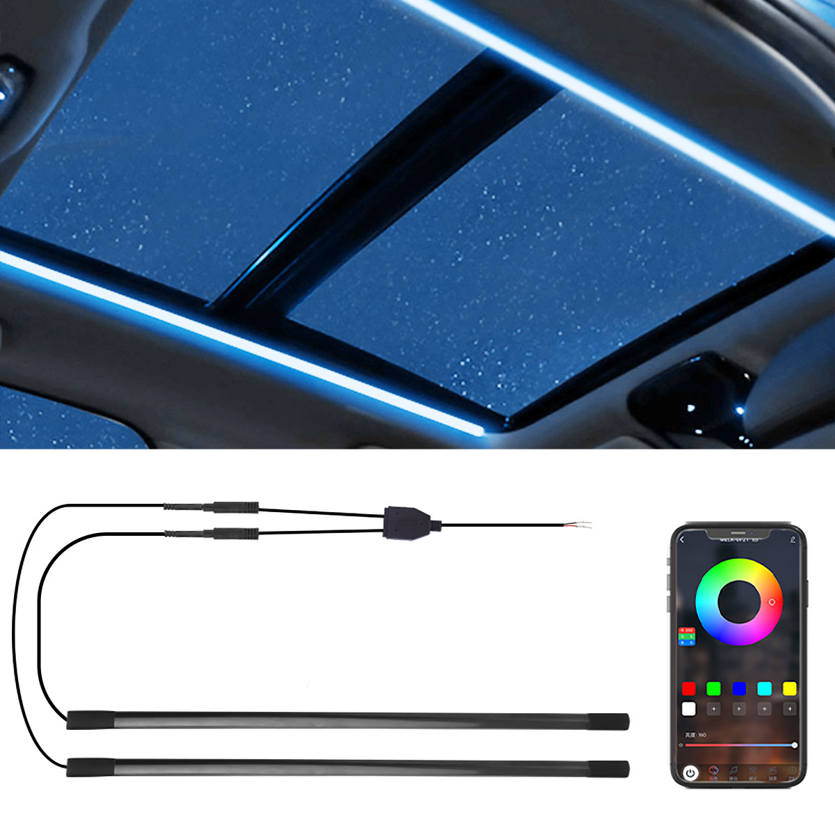150cm Sunroof LED Strip Symphony Ambient Lamp RGB ... – Grandado