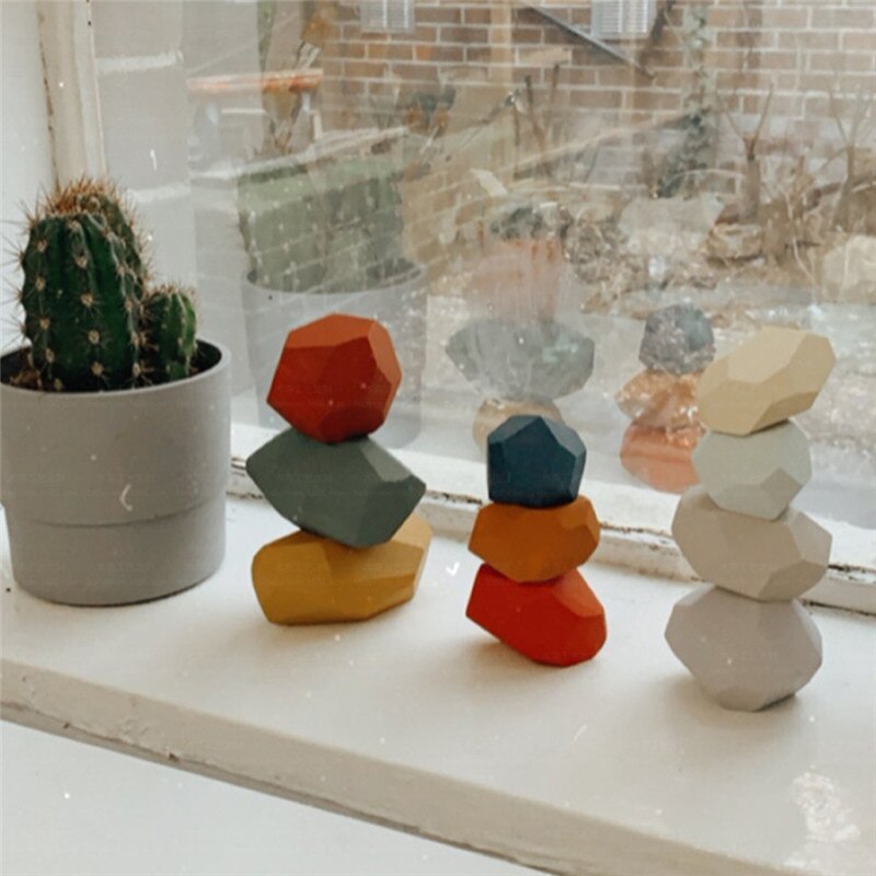 Wooden Building Blocks Set Lightweight Natural Bal... – Grandado