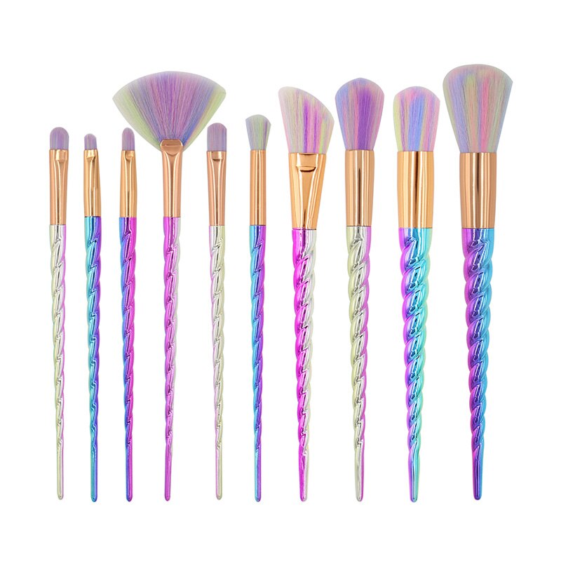 10pcs Unicorn Makeup Brushes set With Colorful Bri... – Vicedeal