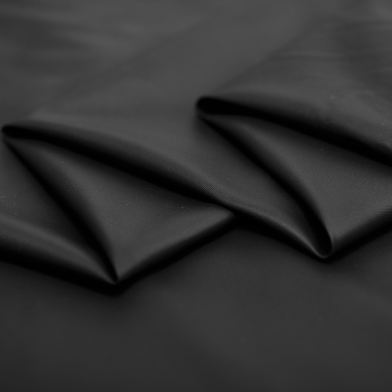 Coated windproof silk fabric black 20mm – Grandado