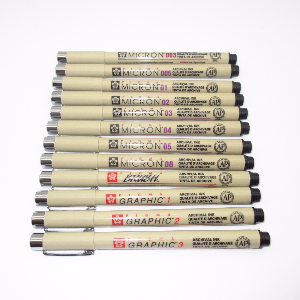 SAKURA-rotuladores PIGMA Micron, pincel para dibuj... – Grandado