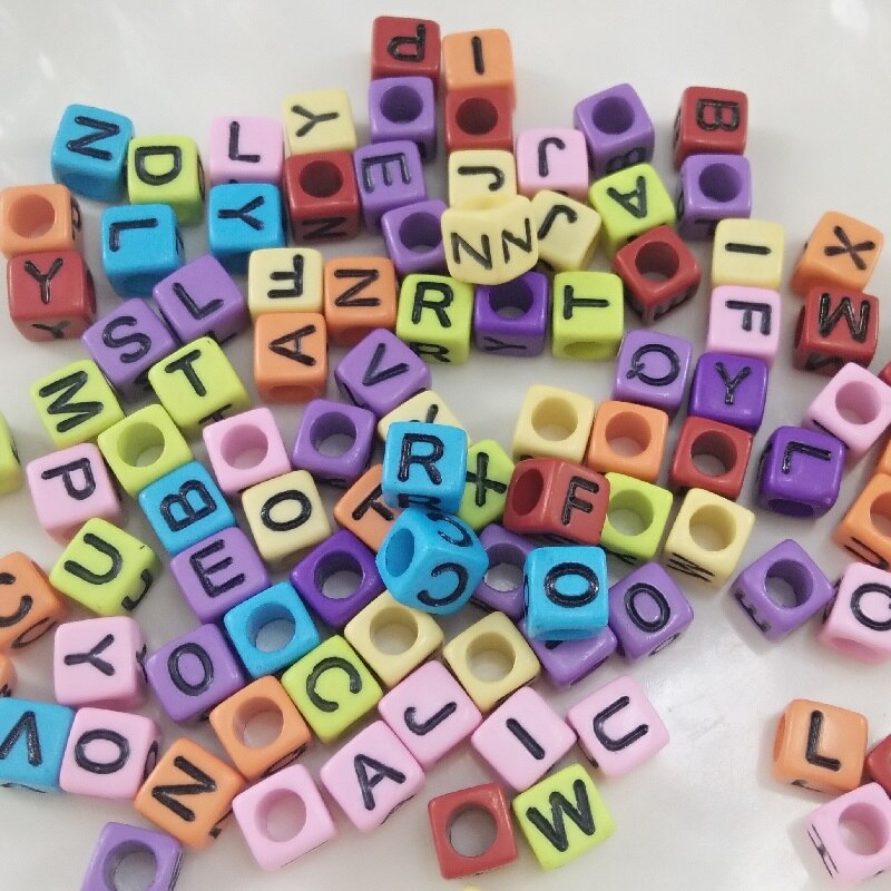 Letter beads 100 pcs DIY toys refill rubber bands ... – Grandado