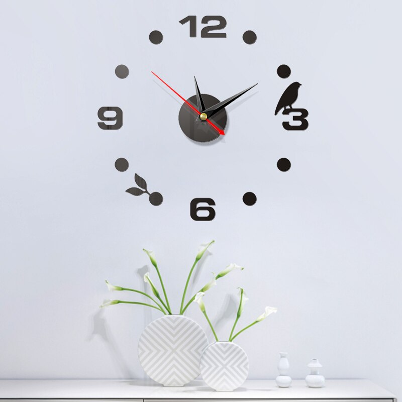 3D DIY Wall Clock Modern Small Acrylic Clocks Home... – Vicedeal