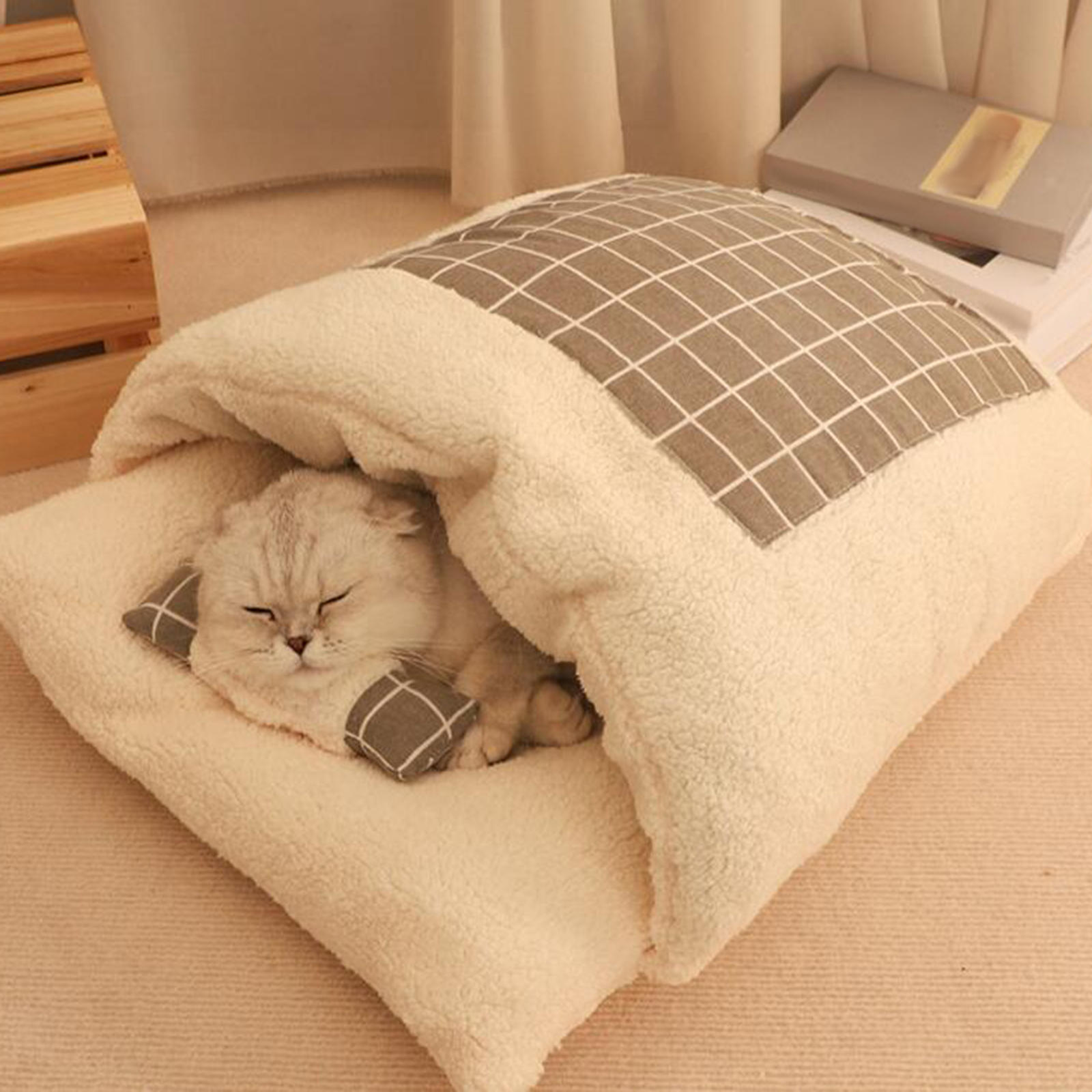 Japanse Stijl Kat Slapen Bed Kooi Warm Nest Hond H... – Vicedeal