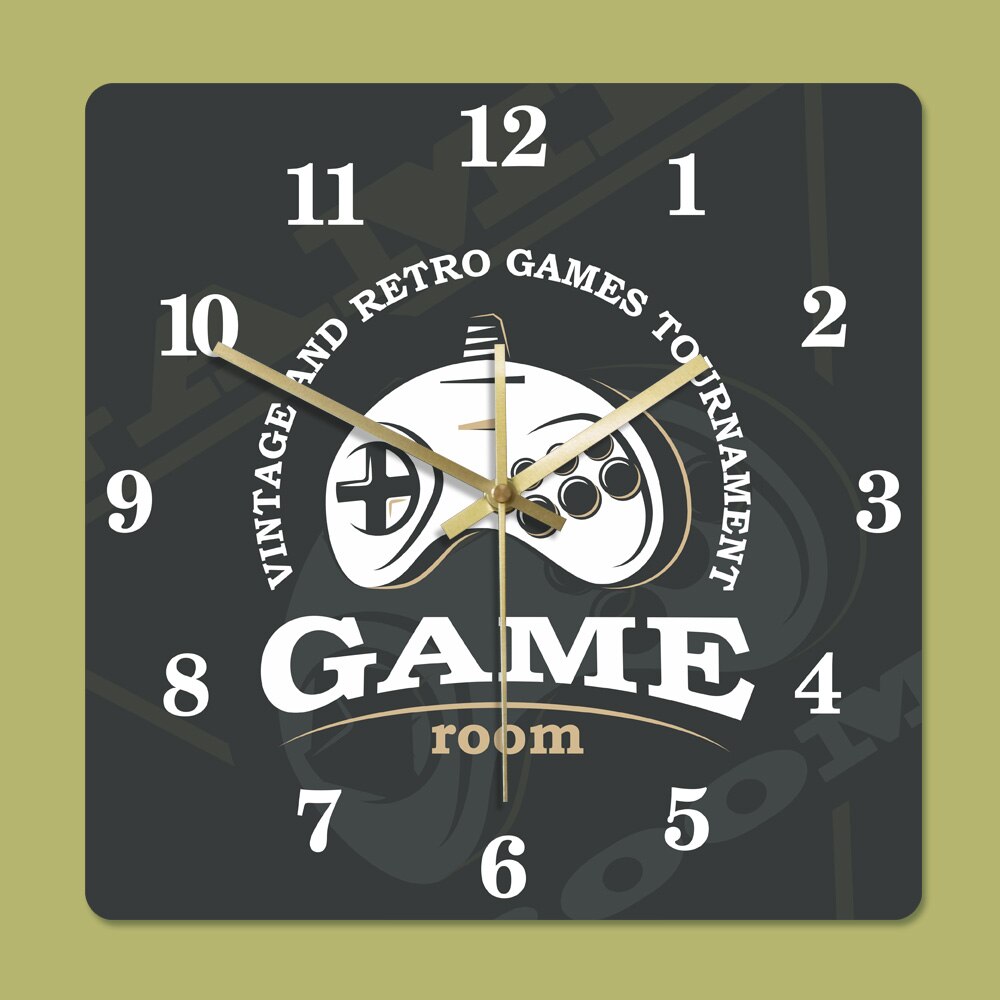 Vintage Gamepad Quartz Mute Wall Clocks Game Room ... – Grandado
