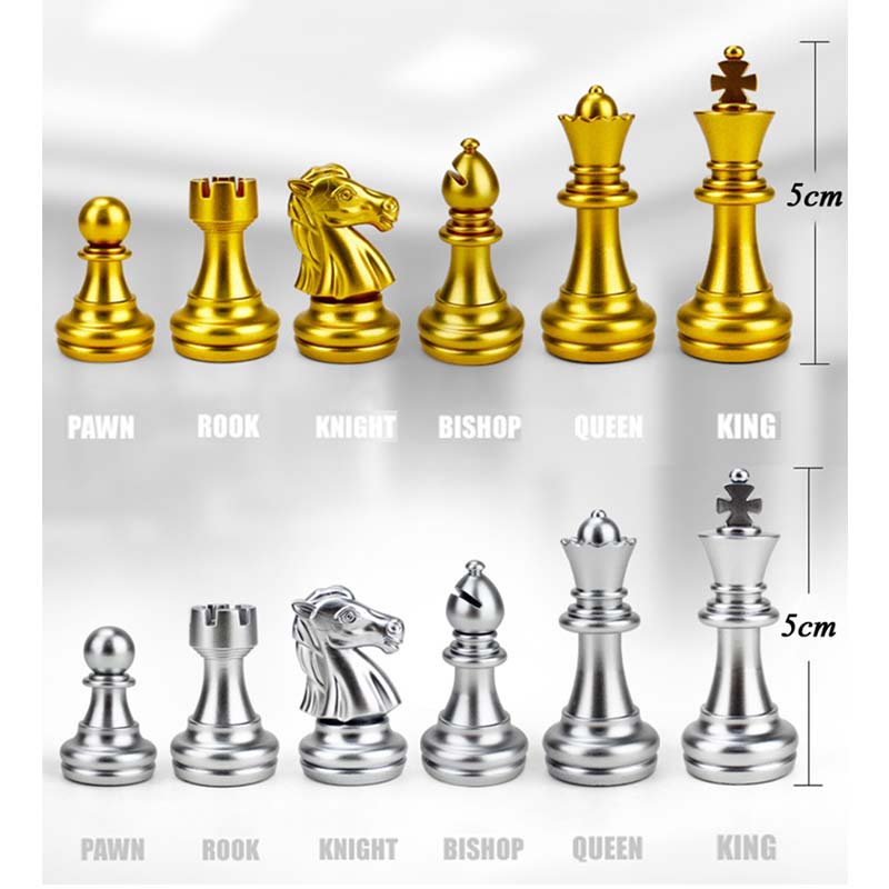 Medieval Chess Set With Chessboard 32 Gold Silver ... – Grandado