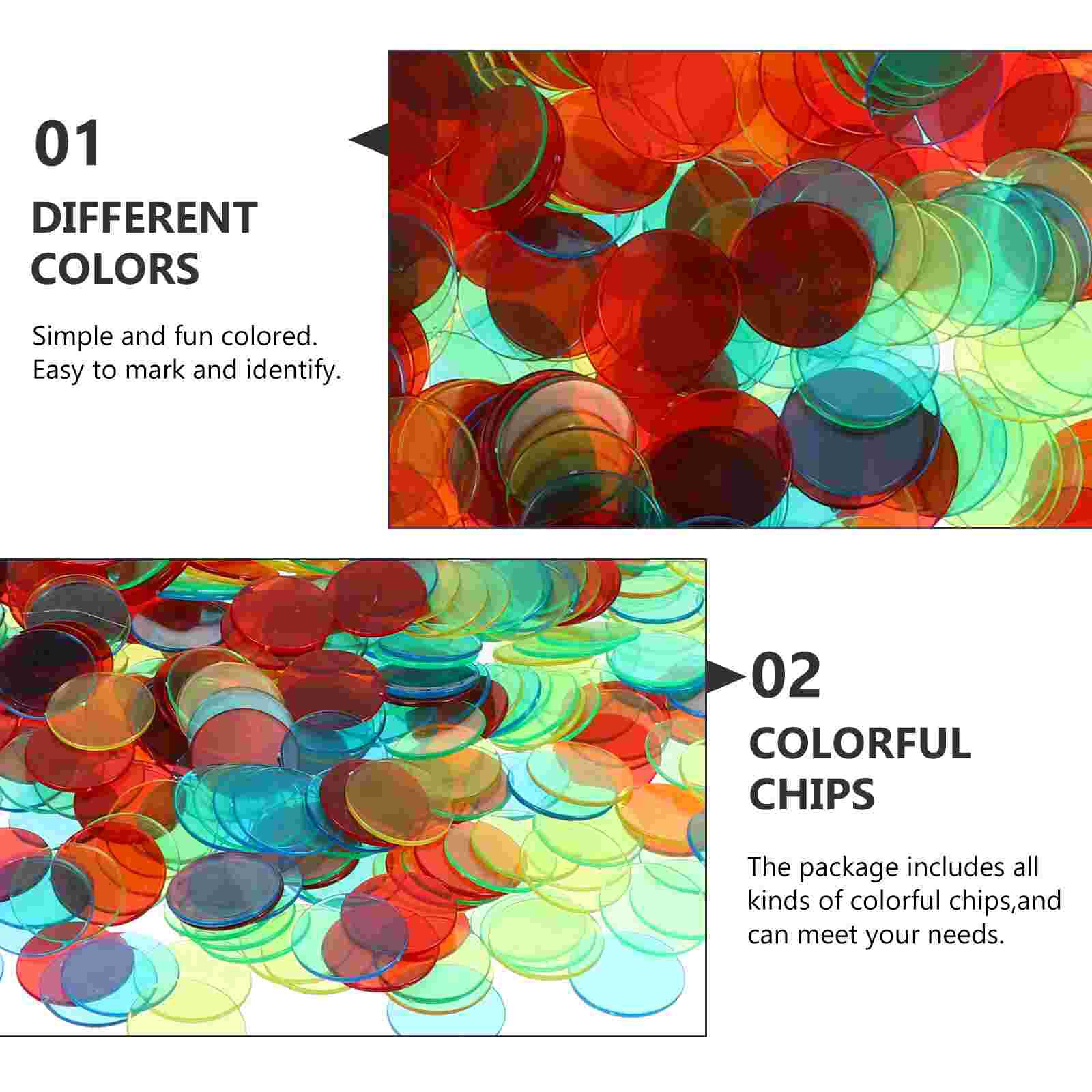 1 Set Bingo Chips Color Round Chips Game Counting ... – Vicedeal