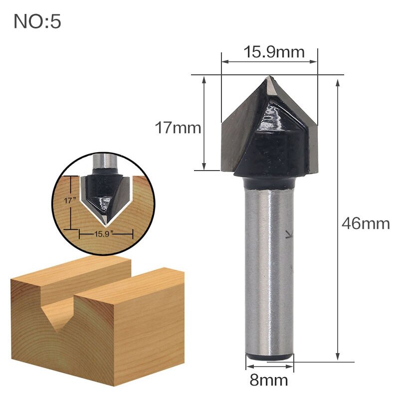 1 stks 8mm Schacht hout router bit Rechte frees tr... – Grandado