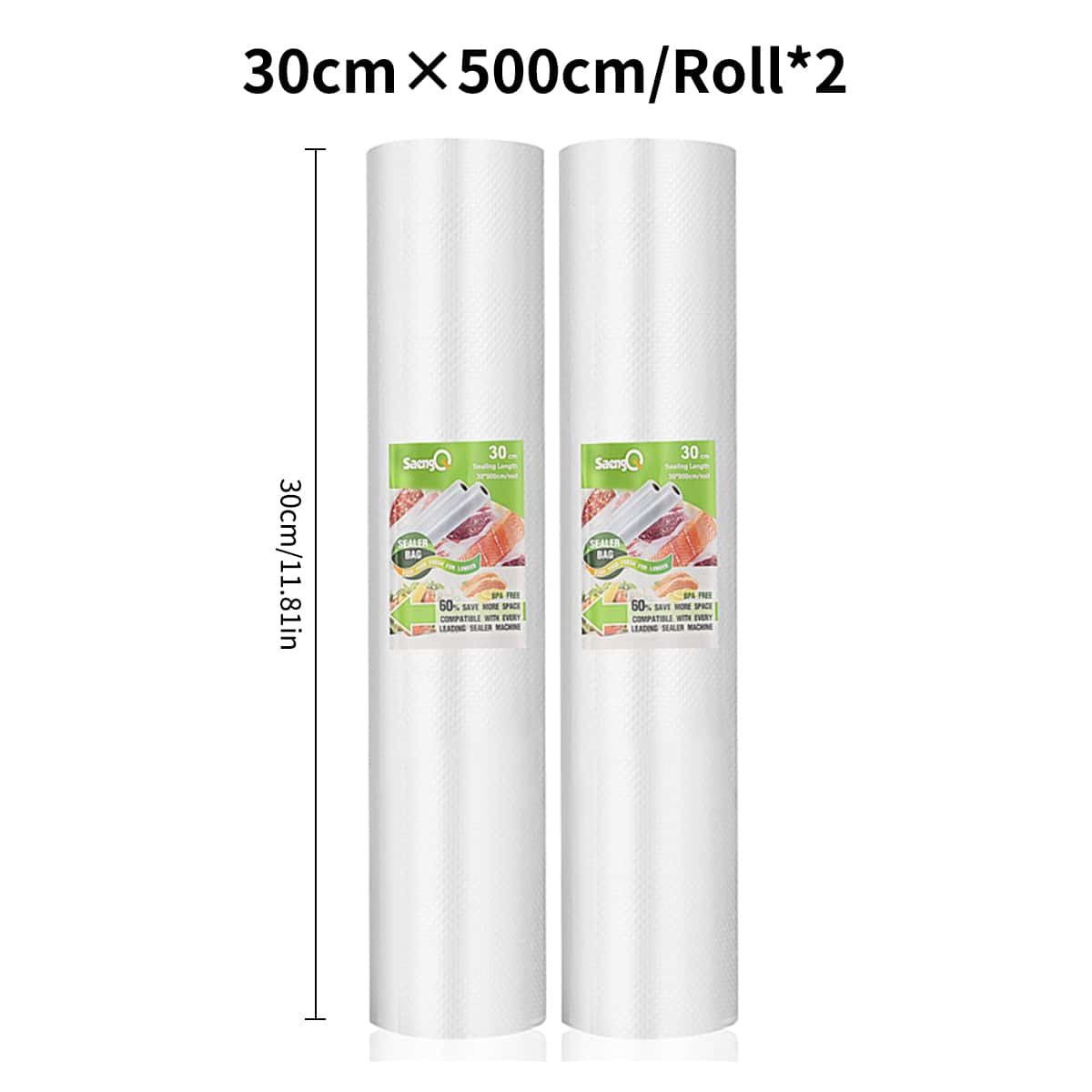 2 rollos de bolsas en rollo con textura de 500cm d... – Grandado