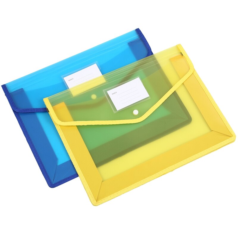 2Pcs/Set A4 Plastic File Wallet Doent Folder Premi... – Grandado