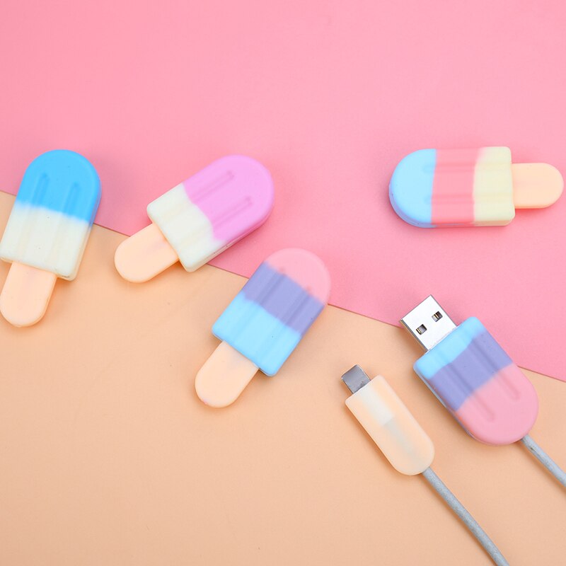 Silicone Cute Ice Cream Cable Organizer Phone USB ... – Grandado
