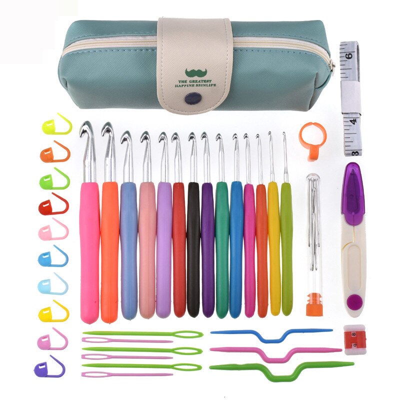 18 Styles Crochet Needle Hook Set With Yarn Knitti... – Vicedeal