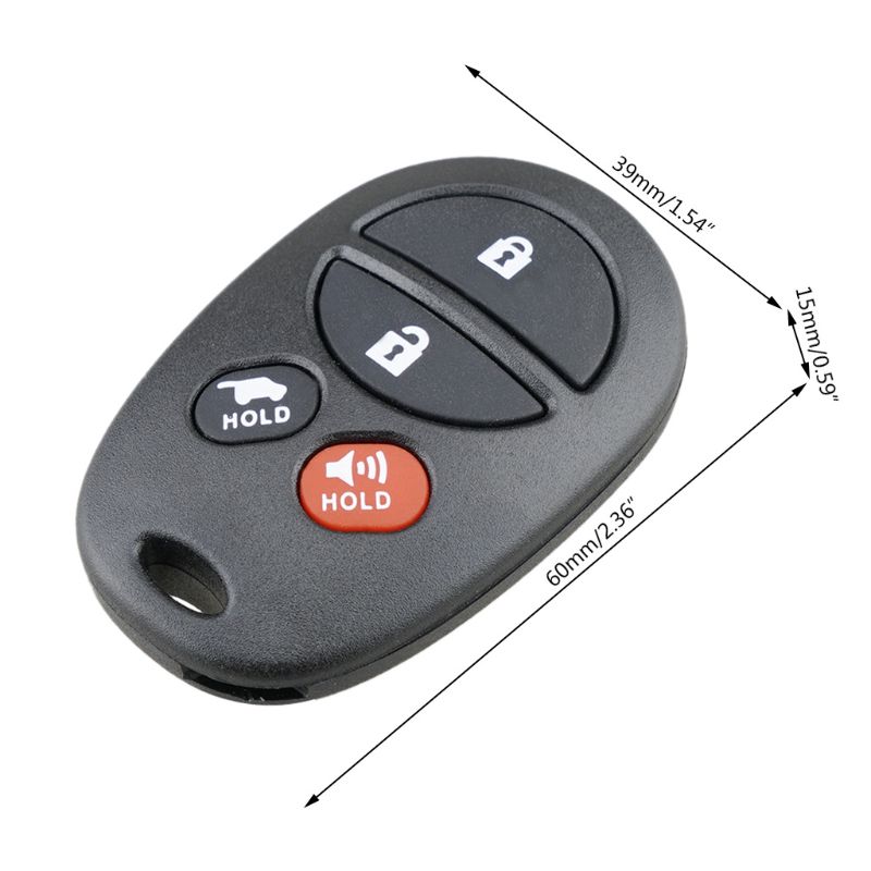 4 Buttons Keyless Entry Remote Car Key Fob For Toy... – Grandado
