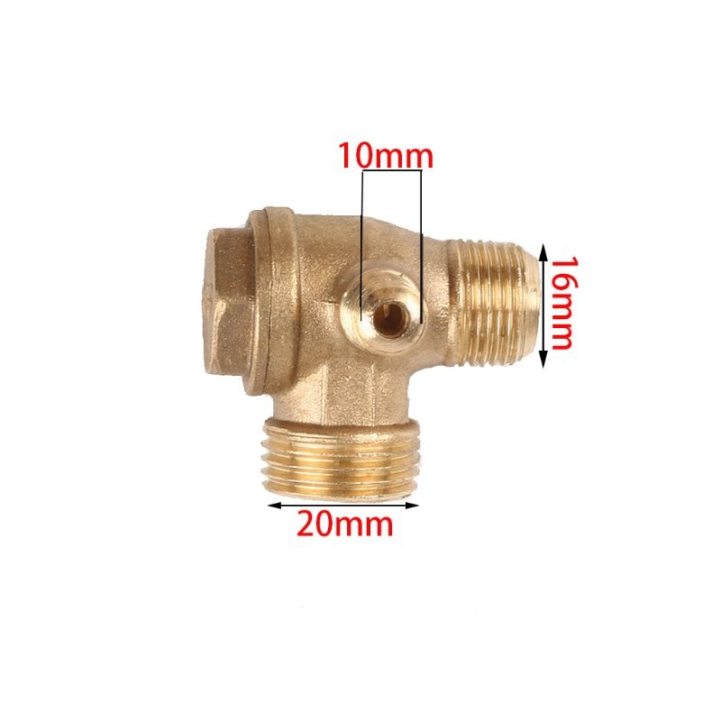 3 Port Brass Male Threaded Check Valve Connector T... – Grandado