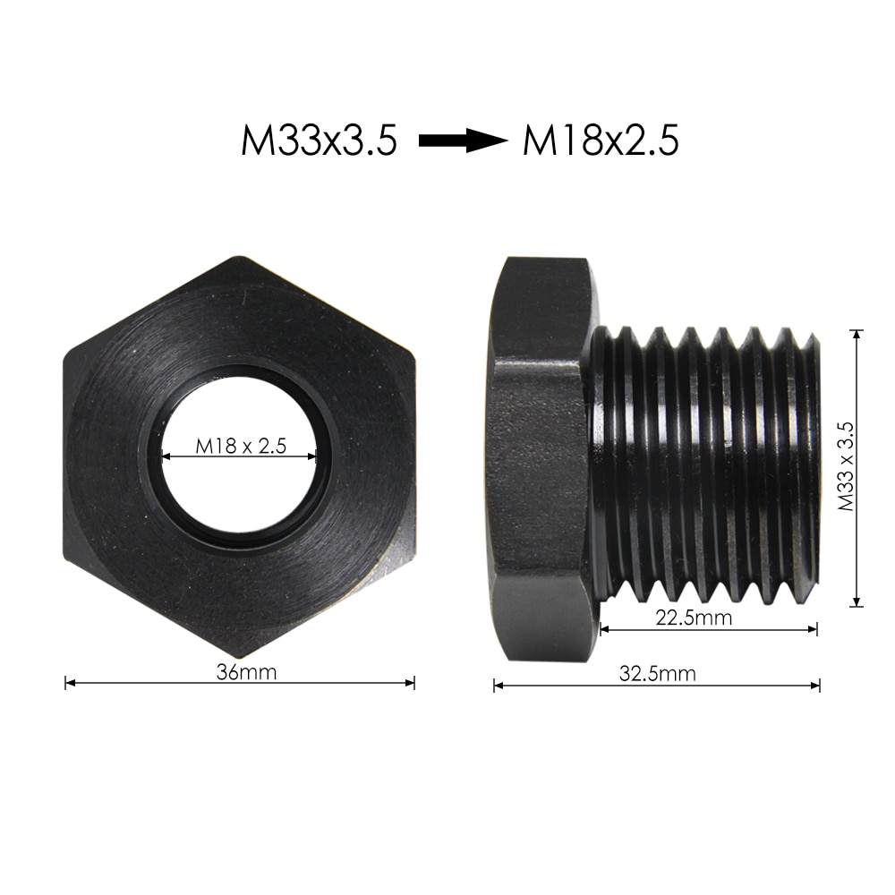 Metal Lathe Wood Lathe Spindle Adapter M18x2 To 1-8TPI - Chuck Insert ...