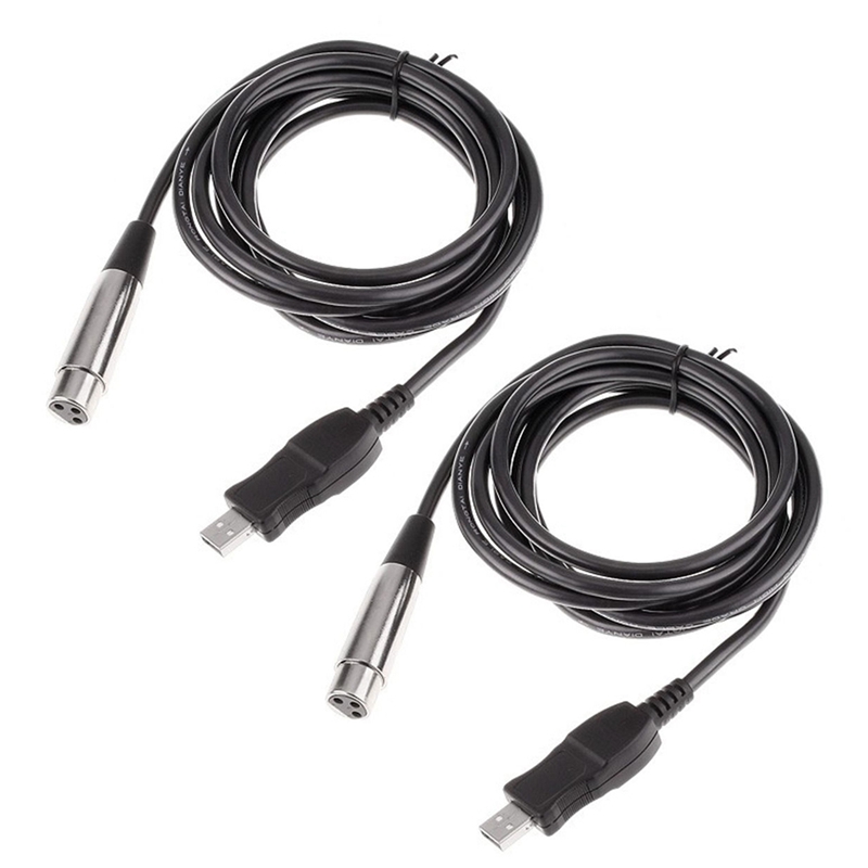 2X 3M USB Male to XLR Female Microphone USB MIC Li... – Vicedeal