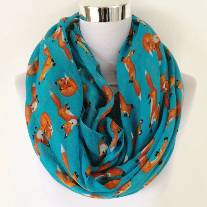 Fox Infinity Scarf Animal Scarf Small Fox Scarves ... – Grandado