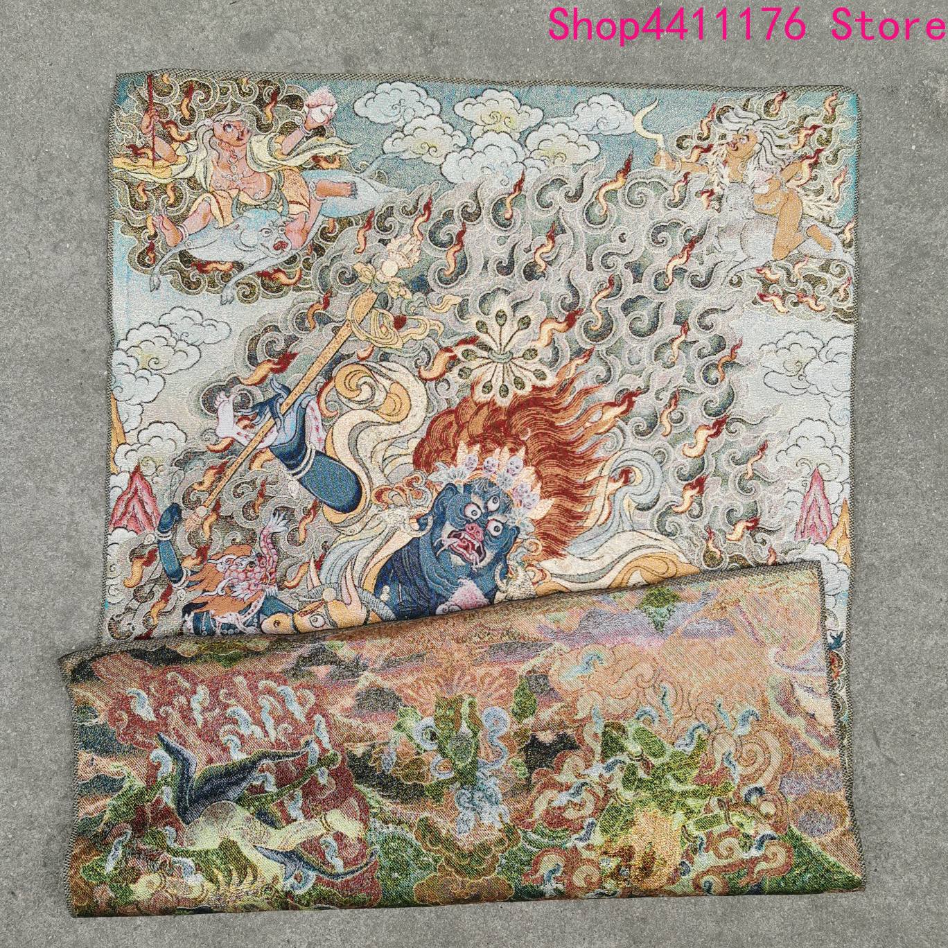 Tibetan Buddhism Thangka Auspicious Tianmu Silk Em... – Vicedeal