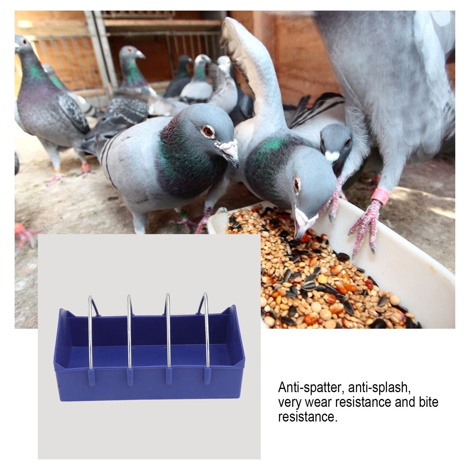 2pcs Pigeon Feeding Containers Pigeon Cage Food Bo... – Vicedeal