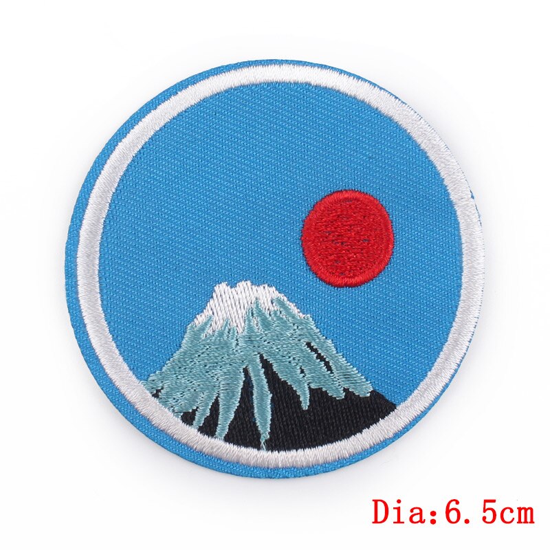 Round Mountain Embroidery Patches For Clothing Out... – Vicedeal